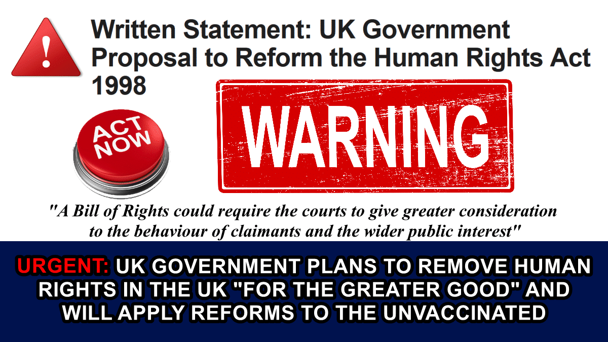 URGENT: UK Government plans to remove Human Rights in the UK “for the ...