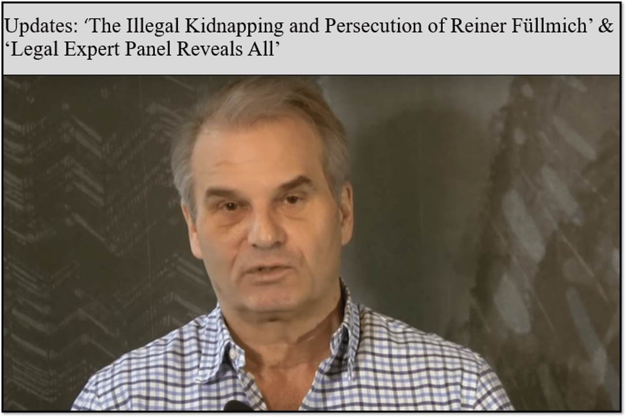 Updates: “The Illegal Kidnapping and Persecution of Reiner Füllmich ...