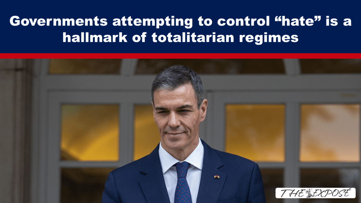 Governments attempting to control “hate” is a hallmark of totalitarian ...